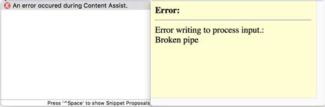 Go Error With Autocomplete In Eclipse Stack Overflow
