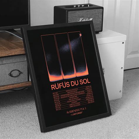 Rüfüs Du Sol Surrender Tour Poster Gradient Design Music Wall Art