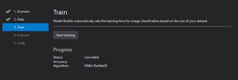 Image Classification Scenario Training Step Stucked In A Loop Issue Dotnet