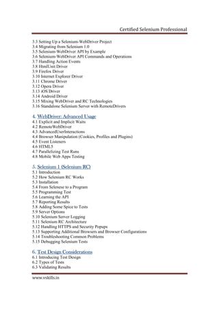 Selenium Certification PDF