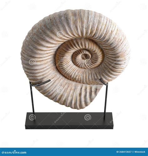 3d Rendering Of A Swirl Shell Sculpture Isolated On A White Background