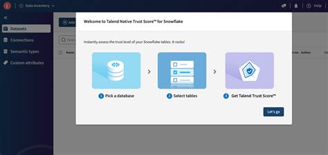 Adding A Dataset From Your Snowflake Connection Talend Cloud Data