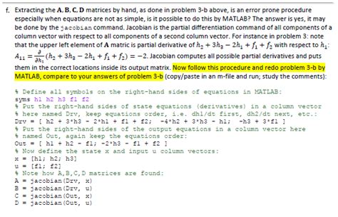 3 the state space equations of a system are given in