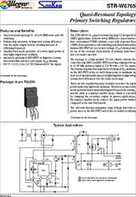 STR W6735 Datasheet Quasi Resonant Topology Primary Switching Regulators