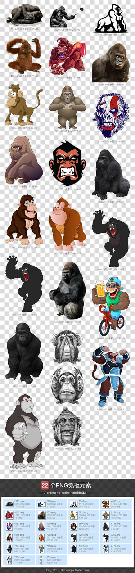 大猩猩卡通猩猩简笔画 花瓣网