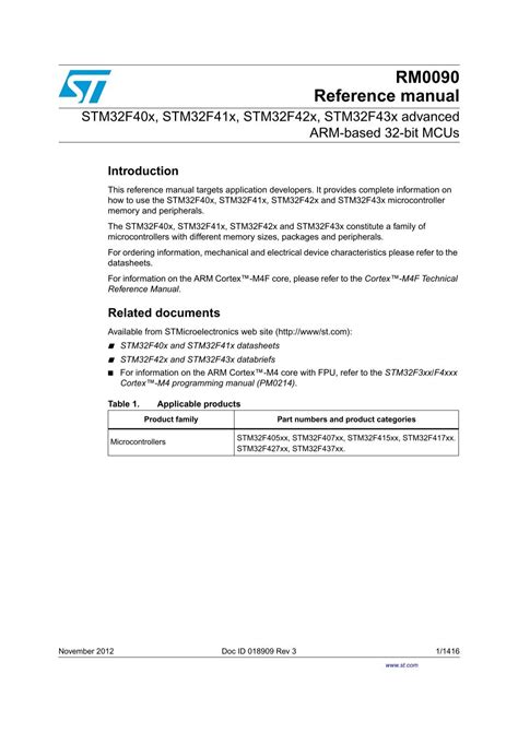 Rm0090 Reference Manual Stmicroelectronics
