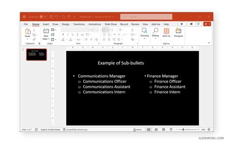 09 New Sub Bullet Style Selected Slidemodel