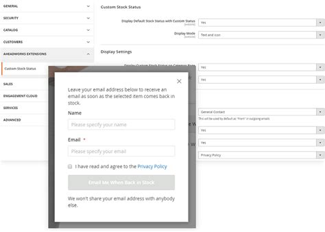 magento 2 custom stock status extension display quantity