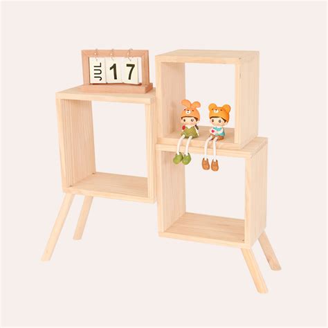 Nordic Style Solid Wood Irregular Storage Shelf Dikash