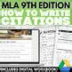 MLA CITATIONS WORKSHEETS Digital MLA Format Activity And MLA Format Quizzes