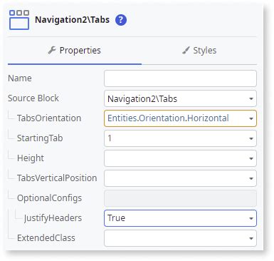 Tabs OutSystems Documentation