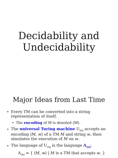 Decidability And Undecidability Pdf Mathematical Logic Mathematics