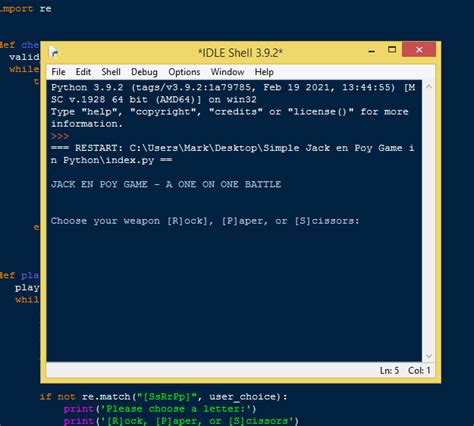 Simple Jack En Poy Game In Python Free Source Code Sourcecodester