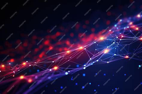 Premium Ai Image Abstract Wave Digital Background Big Data Network Connection Technology