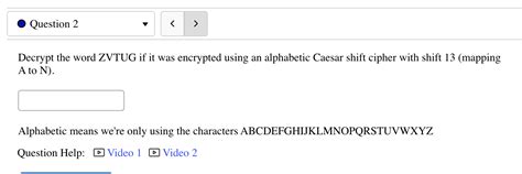 Solved Decrypt The Word Zvtug If It Was Encrypted Using An
