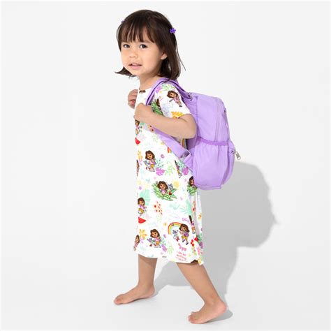 Dora Tropical Dreams Bamboo Girls Short Sleeve Dress Fun And Comfy