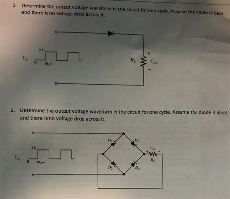 Solved Determine The Output Voltage Waveform In The Circuit Chegg