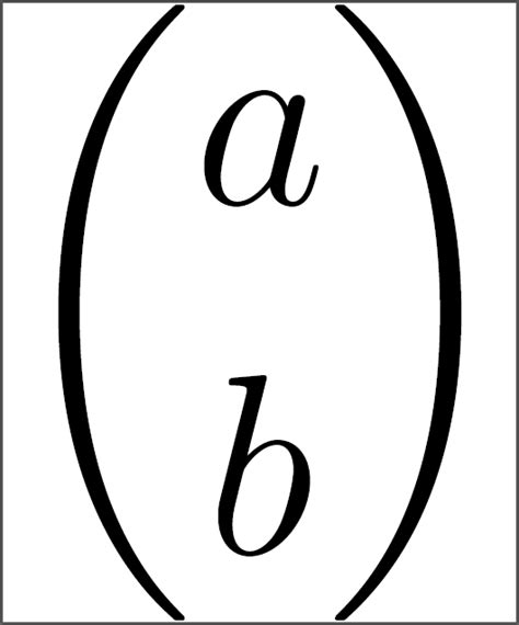 Math Mode How To Make Large Binomial Coefficient Tex Latex Stack