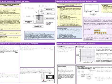 Aqa Gcse Physics Required Practicals Answers Mattie Haywood S English Worksheets
