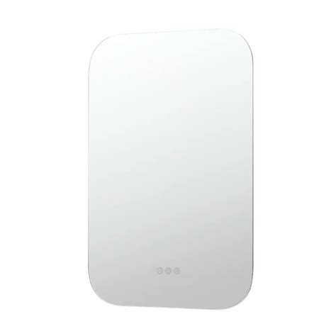 Frameless Rectangular Vertical Led Wall Mirror Round Corners Bathrooms