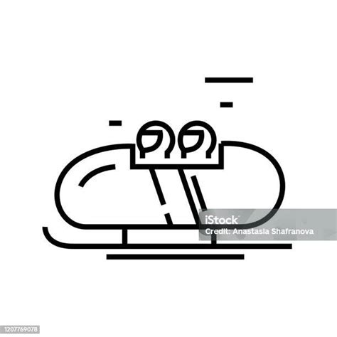 봅슬레이 라인 아이콘 컨셉 기호 윤곽선 벡터 일러스트레이션 선형 기호 개념에 대한 스톡 벡터 아트 및 기타 이미지 개념 개체 그룹 건강한 생활방식 Istock