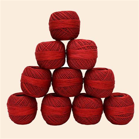 Red Crochet Cotton Threads