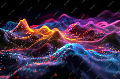 graphic black background depth of field effect model made up of