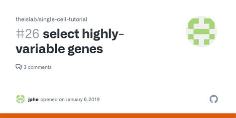 Select Highly Variable Genes Issue Theislab Single Cell Tutorial GitHub