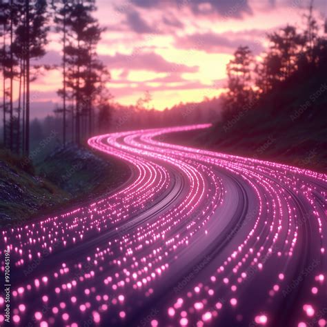 Information Data Flow Neural Networks Digital World Digitalization Of Data Information Path