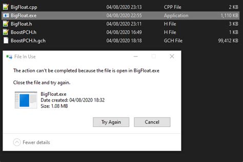 Windows Attempting To Delete Executable Shows Error That The File Is In Use By That Same