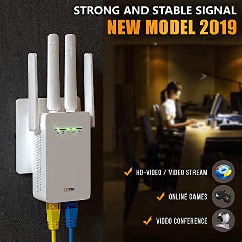 SETEK WiFi Range Extender Signal Booster To FT MBPS Wireless Internet Amplifier