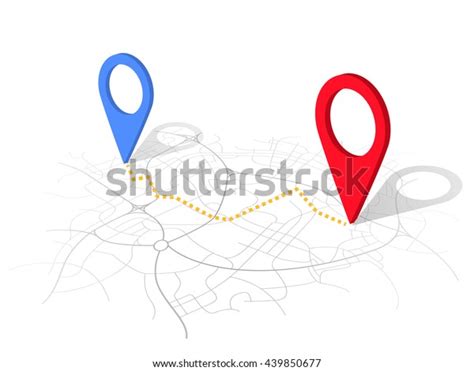 Gps Map Navigation Pointers Isolated On Stock Vector Royalty Free Shutterstock