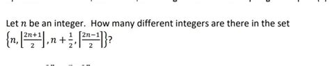 Solved E Let N Be An Integer How Many Different Integers Chegg Com