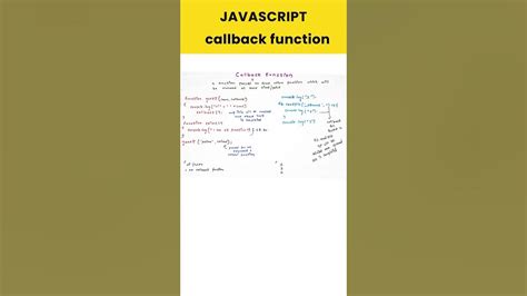 🔁 Callback Function In Javascript Coding Javascriptdev Frontendinterview Youtube