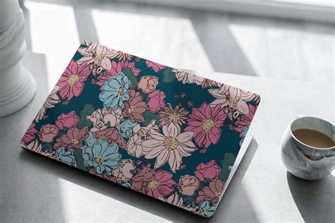 Pink Floral Laptop Skin Laptop Cover Laptop Skins Removable Laptop Skins Laptop Decal