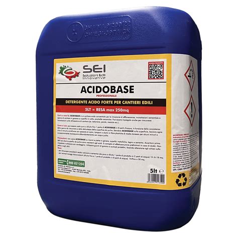 Acido Base 5 L Detergente Acido Forte Disincrostante Pronto Uso