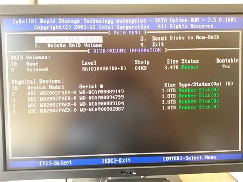 intel rapid storage technology enterprise 3 5 0 1005 raid 10 intel community