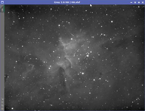 Pixinsight Image Integration Chaotic Nebula