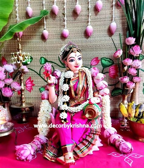 Varalakshmi Vratham Decoration Ideas Goddess Decor Decoration For Shop