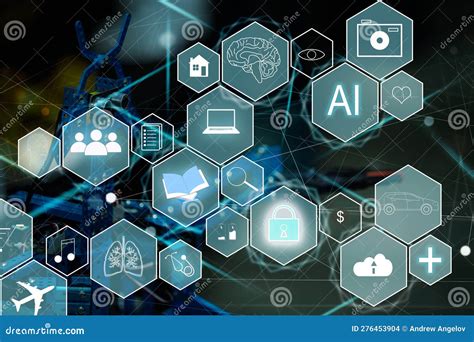 Ai Tech Businessman Show Virtual Graphic Global Internet Connect