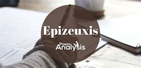 Epizeuxis Definition And Examples Poem Analysis