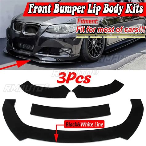 Universal Car Front Bumper Lip Deflector Lips Guard For Bmw E90 E91 E92