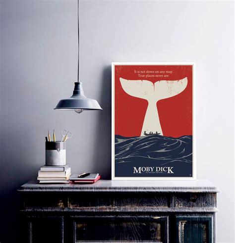 Moby Dick Print Moby Dick Book Poster Moby Dick Movie Poster Herman