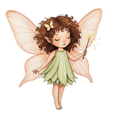 Forest Fairies Girl Watercolor Clipart Fairy Tale Magic Woodland