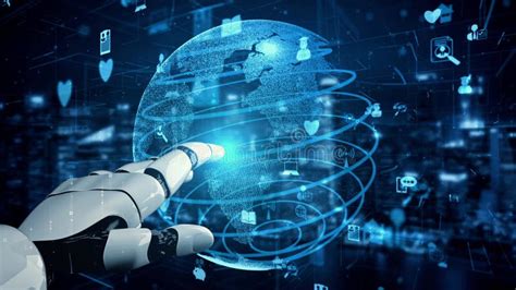 Mlp Futuristic Robot Artificial Intelligence Enlightening Ai Technology Concept Stock Video