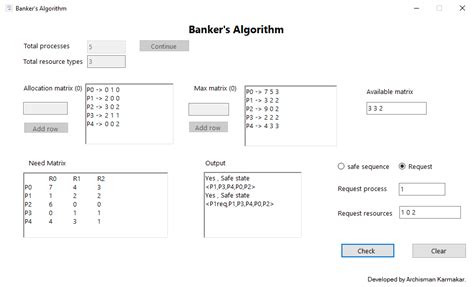 GitHub ArchismanCoder Banker S Algorithm Cli Gui Banker S Algorithm