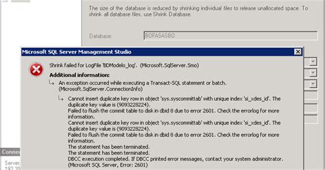 Visoal By Vhcardenas Error Cannot Insert Duplicate Key Row In Object Sys Syscommittab With