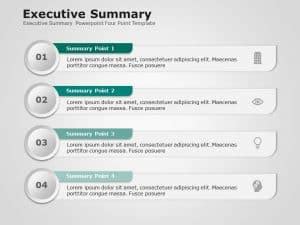 Executive Summary Powerpoint Four Point Template 1 Executive Summary Templates SlideUpLift
