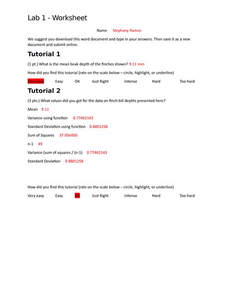Lab 1 Worksheet 1 Lab 1 Lab 1 Worksheet Name Stephany Ramos We Suggest You Download This