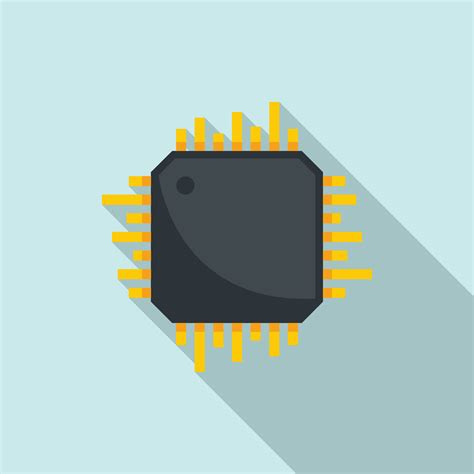 Smartphone Processor Icon Flat Style 14570912 Vector Art At Vecteezy